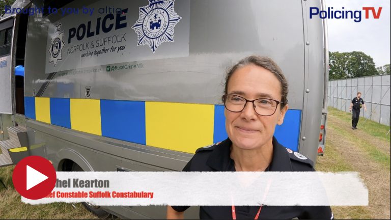 Meeting Suffolk Chief Constable Rachel Kearton at the Latitude Festival ...