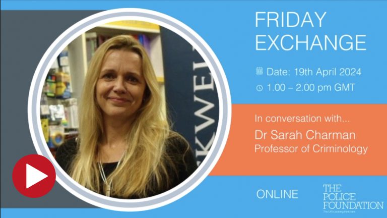 Friday Exchange: In conversation with Dr Sarah Charman - PolicingTV